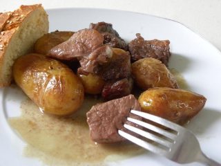 Afelia (Marinated Pork in red wine) - Kopiaste..to Greek Hospitality