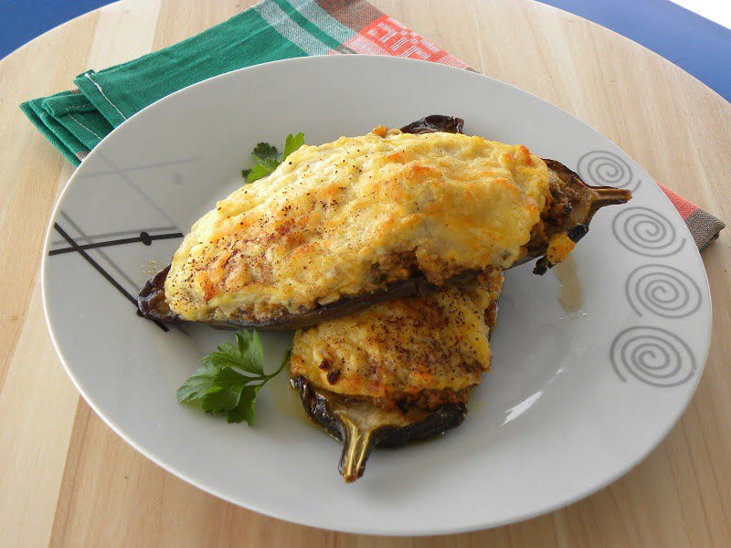 Melitzanes Papoutsakia (Stuffed Eggplants) - Kopiaste..to Greek Hospitality