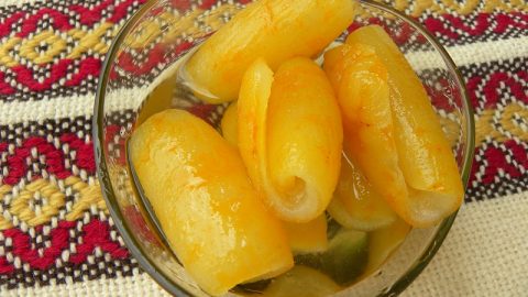 Glyko Kydoni (Quince Preserve) with Almonds - Kopiaste..to Greek ...