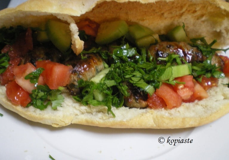 Sheftalia in Cyprus Pita - Kopiaste..to Greek Hospitality