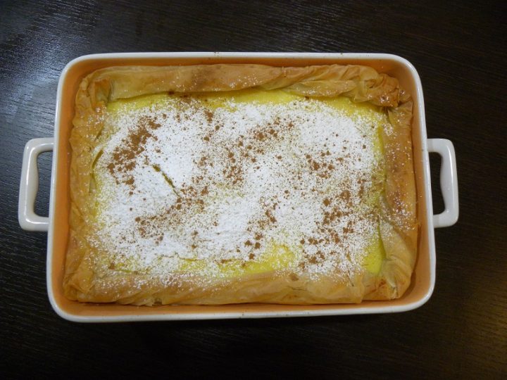 Galatopita with phyllo - Kopiaste..to Greek Hospitality