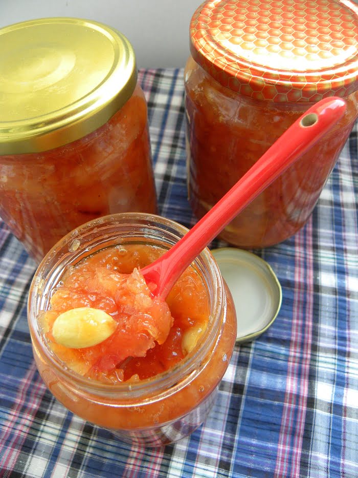Glyko Kydoni (Quince Preserve) with Almonds - Kopiaste..to Greek ...