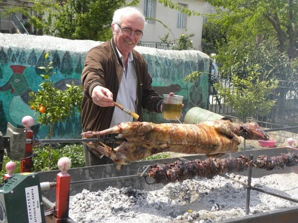 Ovelias - Whole Lamb Roasted on the Spit - Kopiaste..to Greek Hospitality
