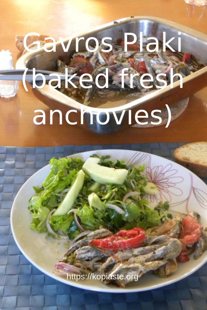 Filetarismenos Gavros Plaki sto Fourno (Filleted Baked Anchovies ...
