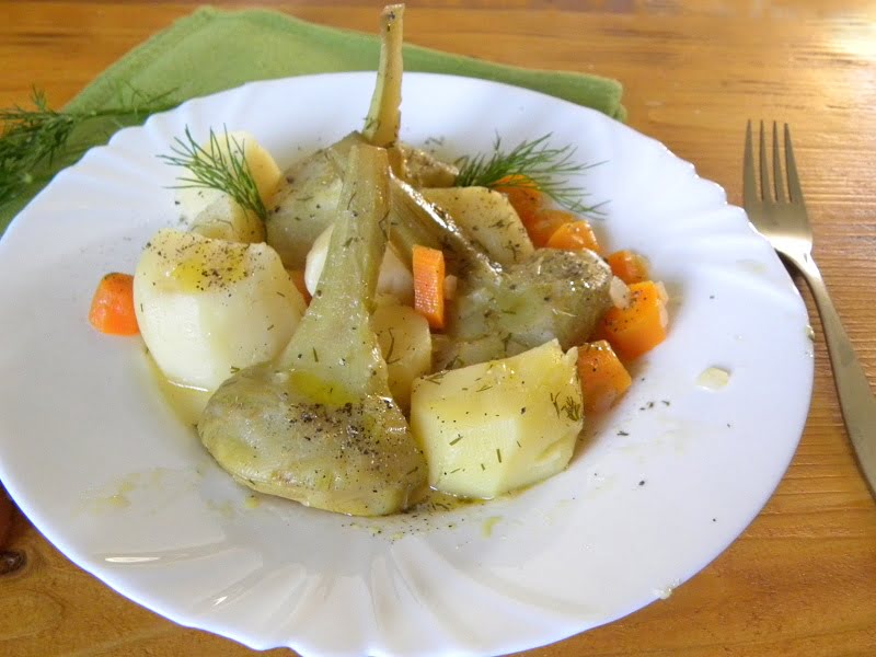 Anginares Ã la Polita (Vegan Artichokes) - Kopiaste..to Greek Hospitality