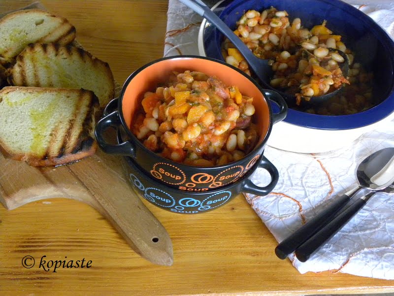 Fassolada me Loukaniko (Stewed Beans with Sausage) - Kopiaste..to Greek ...