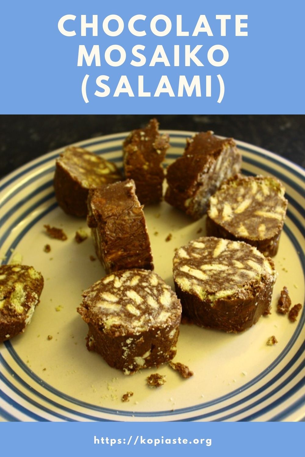 Kormos or Mosaiko (easy no-bake Chocolate Log) - Kopiaste..to Greek ...