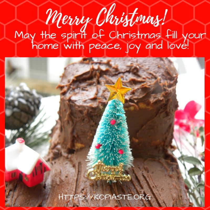 Christmas Chocolate Carob Yule Log (Bûche de Noël)