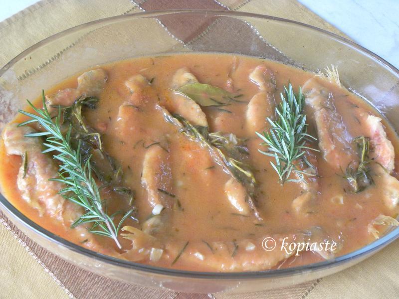 Koutsomoures Savoro (Red Mullets with Savoro Sauce) - Kopiaste..to ...
