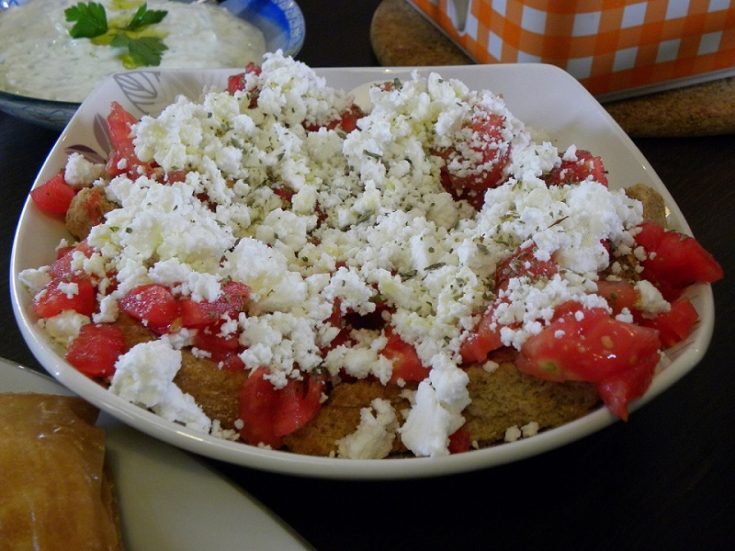 Dakos or Koukouvagia: Cretan Rusk Salad - Kopiaste..to Greek Hospitality