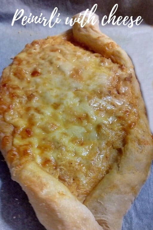 Peinirli (Gondola Shaped Greek Cheese Pizza)