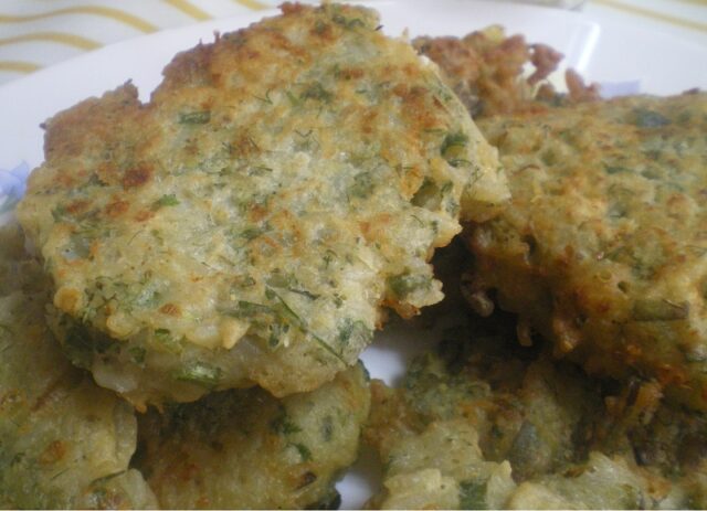 Veal Stroganoff with Ryzokeftedes (Fried Rice Patties) - Kopiaste..to ...