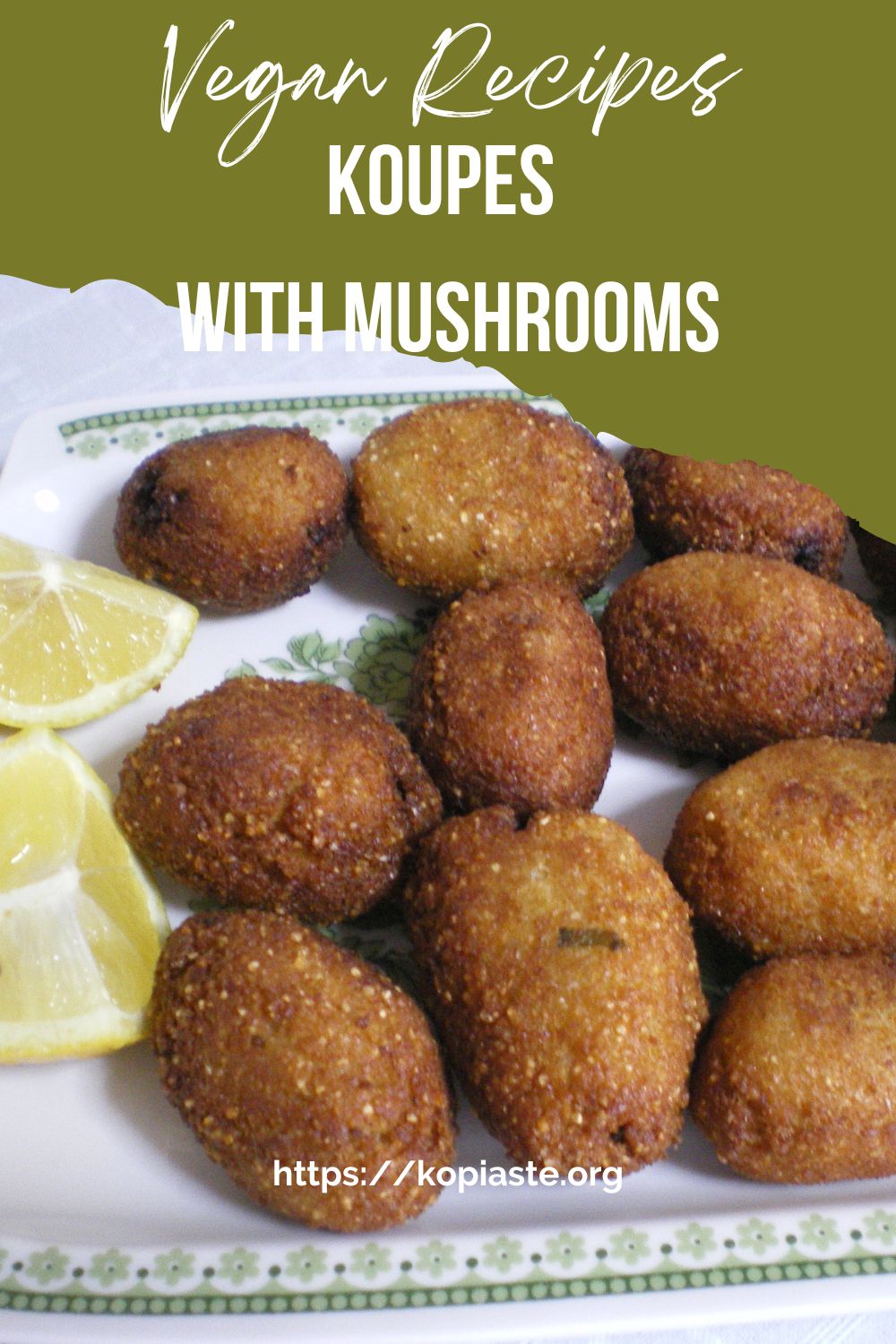 Koupes with Mushrooms - Kopiaste..to Greek Hospitality