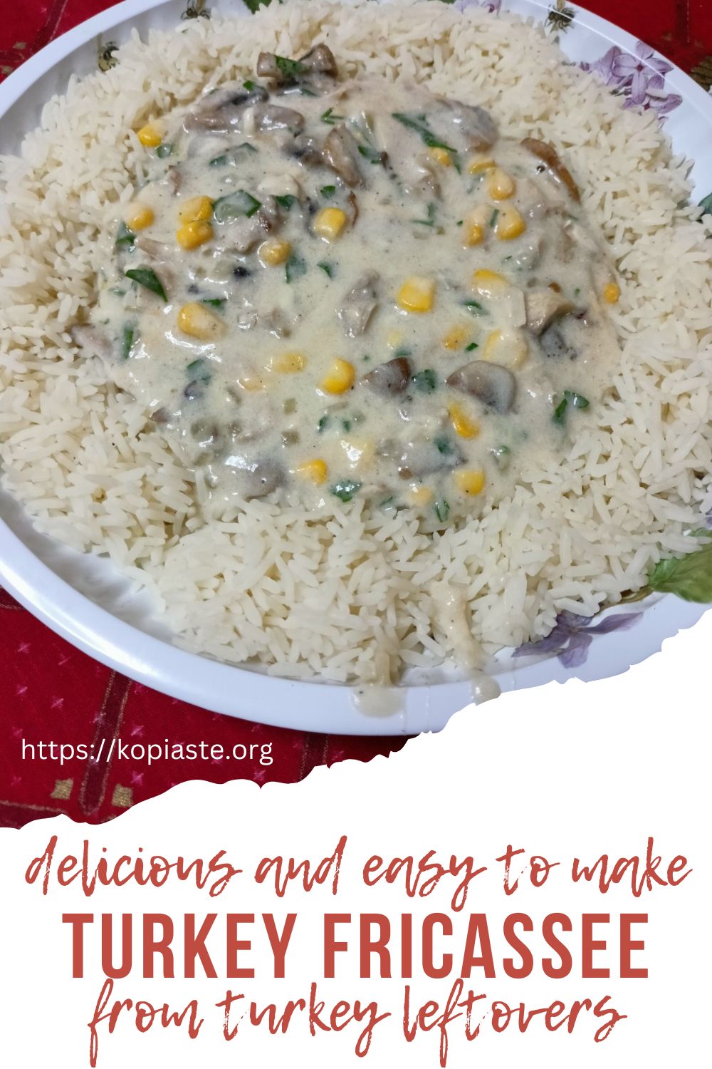 Turkey Fricassee with leftover roast turkey - Kopiaste..to Greek ...